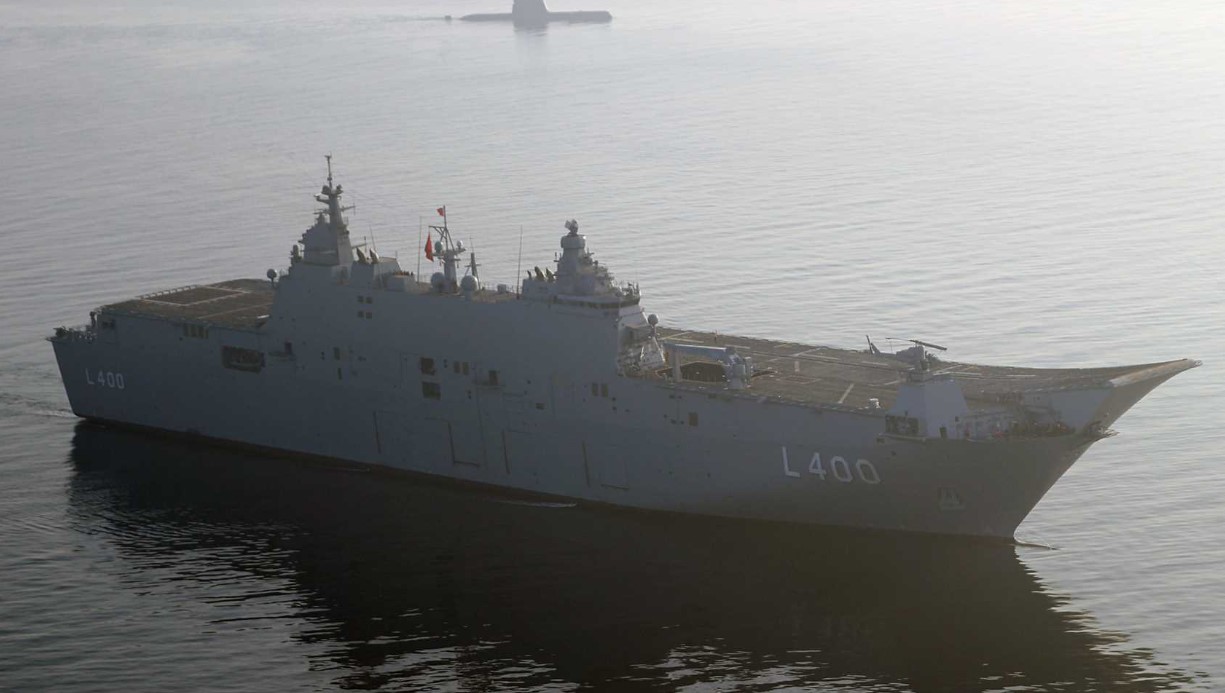 VIDEO: Turkish Navy's newest LPD TCG Anadolu undergoing sea tests ...