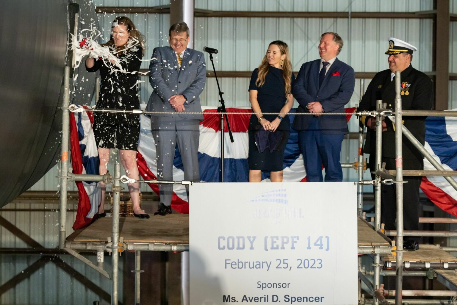 US Navy christens first EPF Flight II vessel USNS Cody - Naval Today