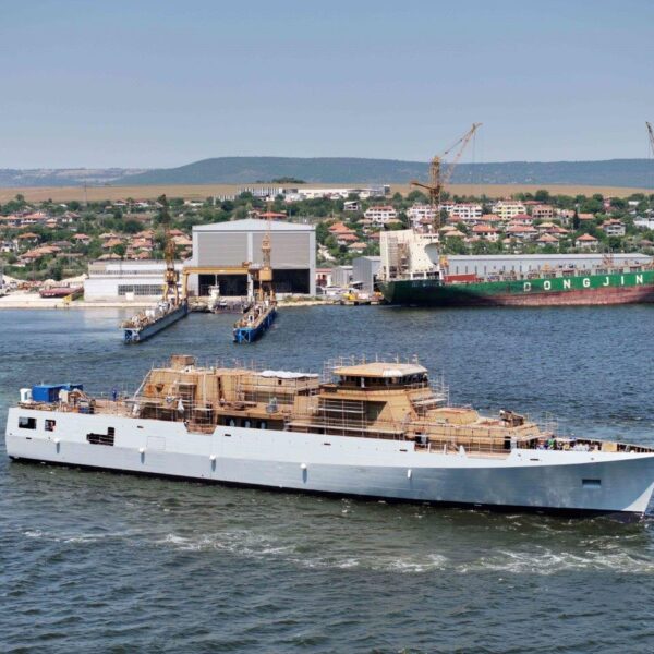 Bulgarian Navy's second multi-purpose patrol vessel hits the water ...
